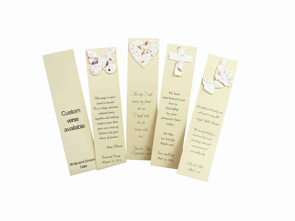 Plantable Bookmarks | Seed Paper Wedding Favors | Cast Paper